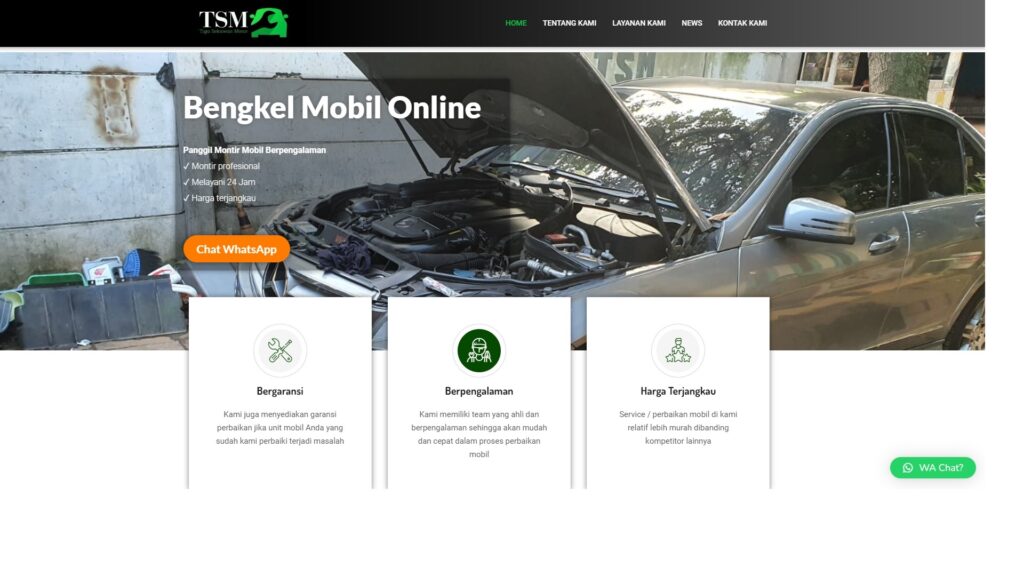 website bengkel mobil - websitetangerang.com